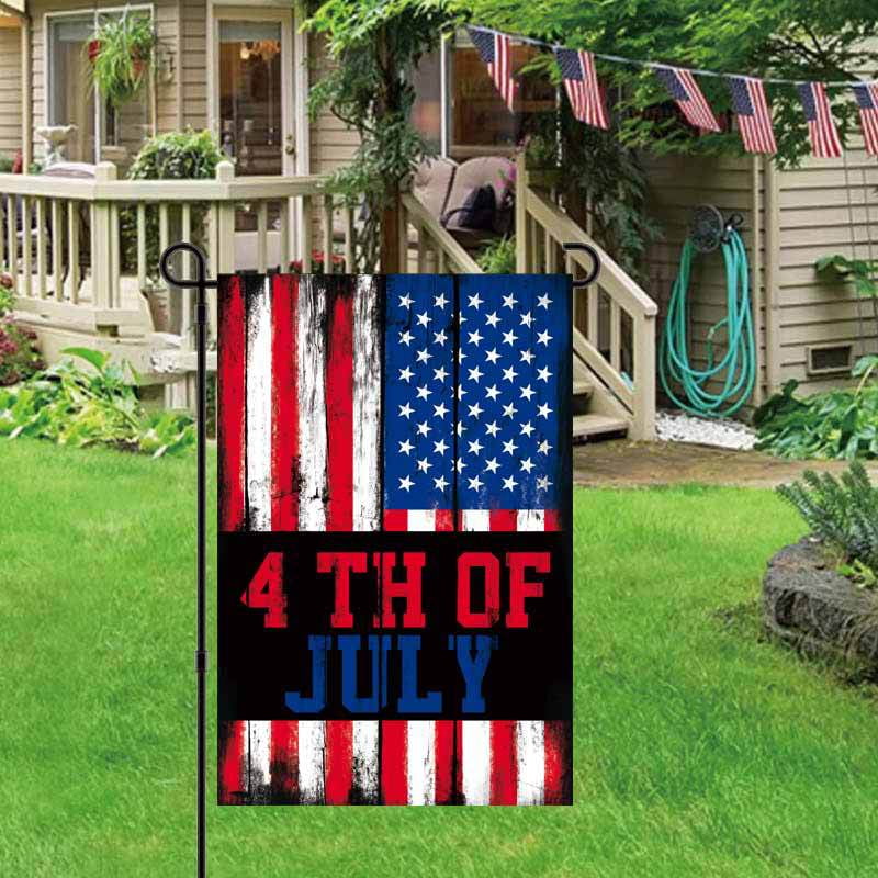 4th of July Garden Flag Double Sided Outside, Independence Day Memorial ...
