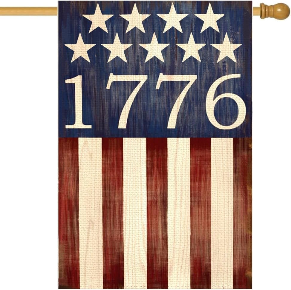 4th of July Garden Flag Double Sided Outside Patriotic American 1776 ...