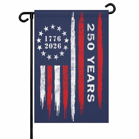 4th of July Garden Flags for Outside USA 1776-2026 USA Years Blue ...