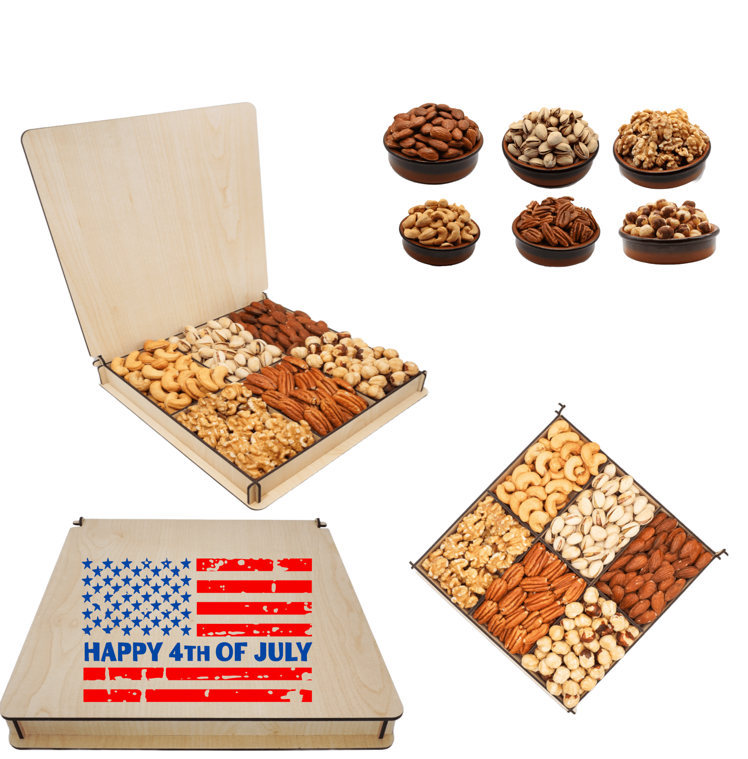 4 th of July Snack Mix, Secret Garden's, Fresh Nuts, Holiday Present ...