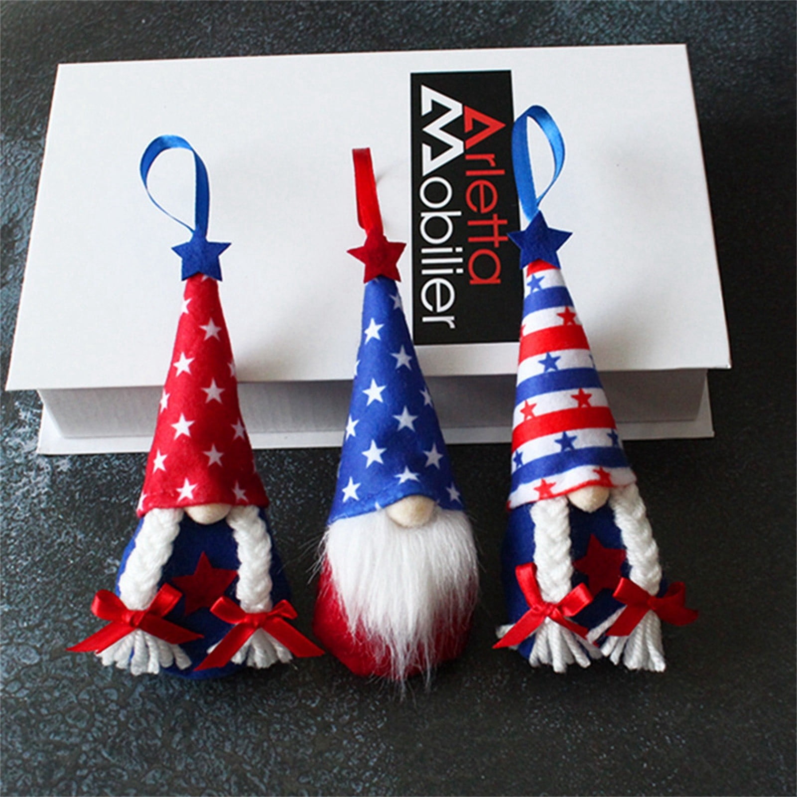 4th of July Gnome Independence Day Hanging Ornaments Set of 8 ...