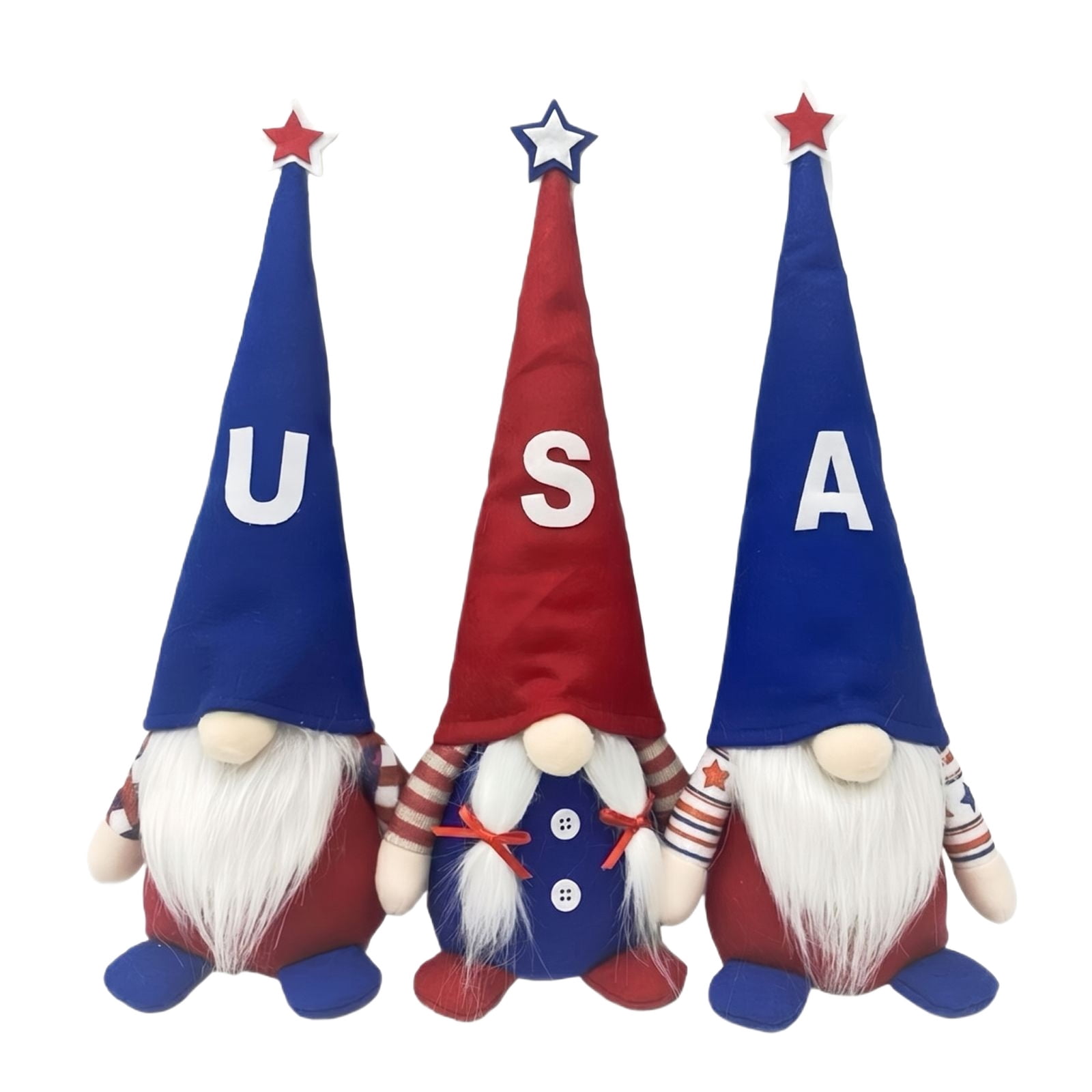 4th of July Gnome Plush Figure, Patriotic Independence Day Doll Decor ...