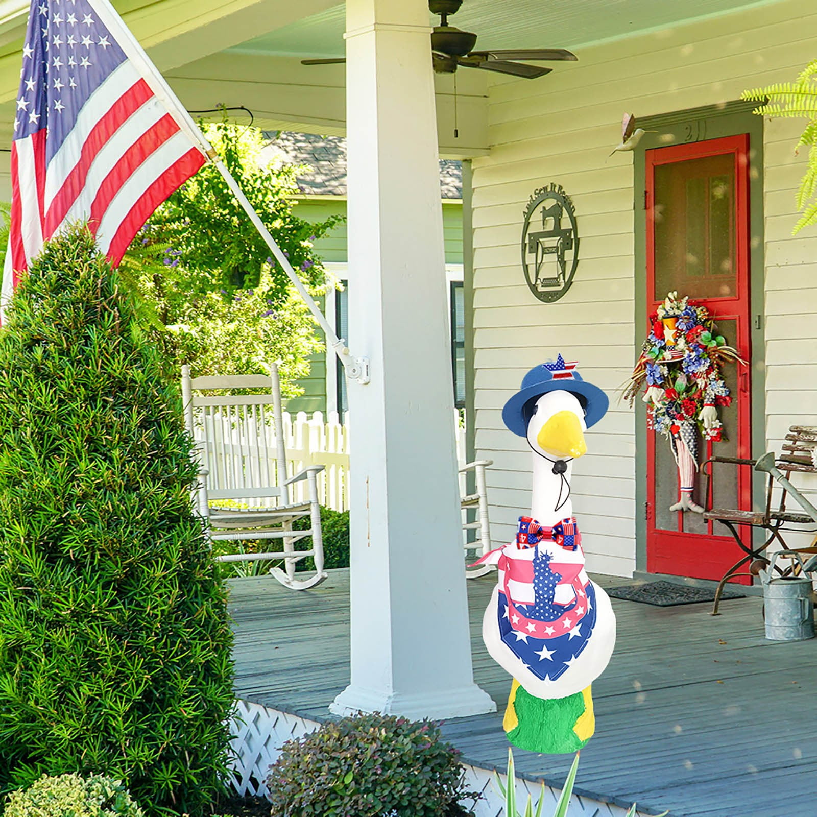 4th of July Goose Outfit Patriotic Lawn Porch Goose Clothes American ...