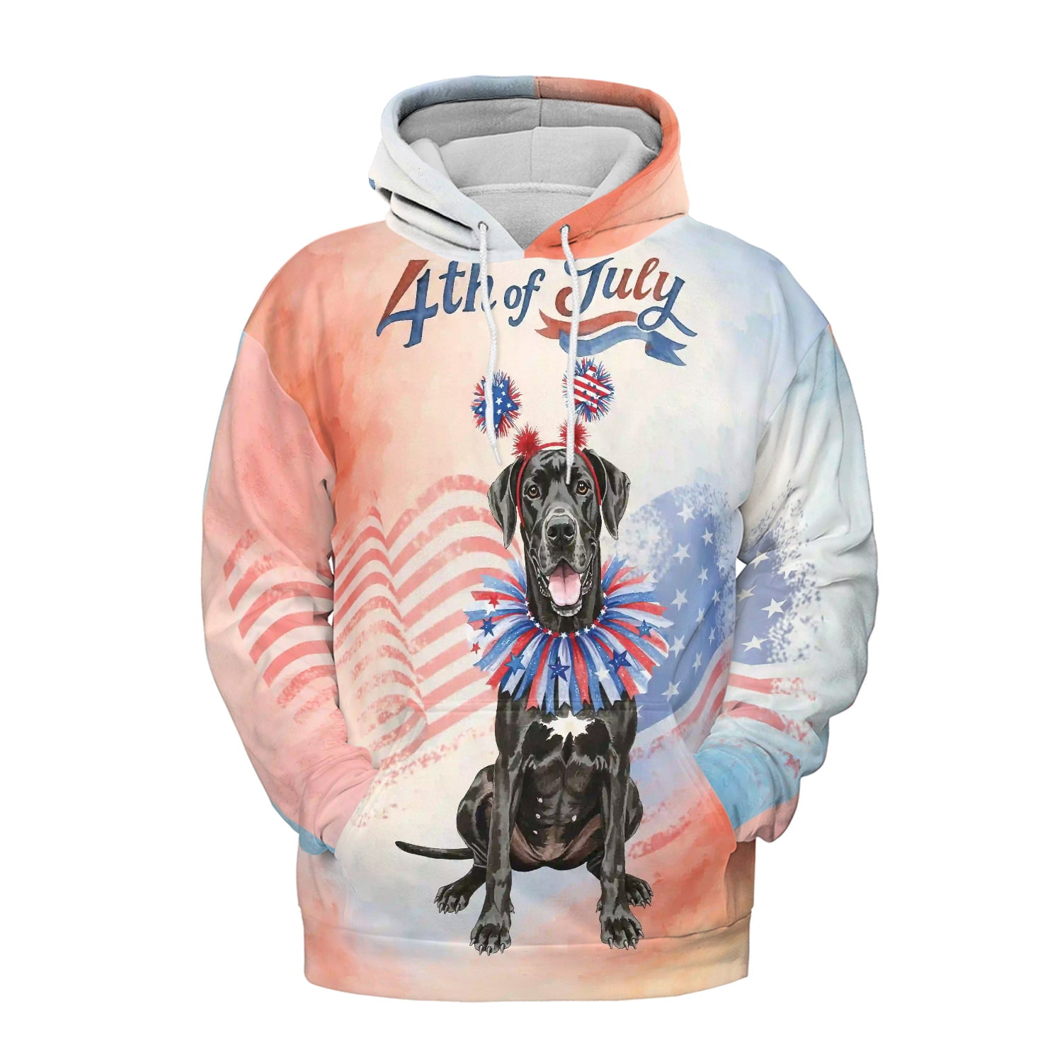 4th of July Great Dane Celebrates Independence Day All Over Print 3D ...