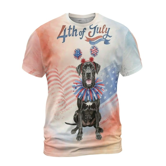 4th of July Great Dane Celebrates Independence Day All Over Print 3D ...