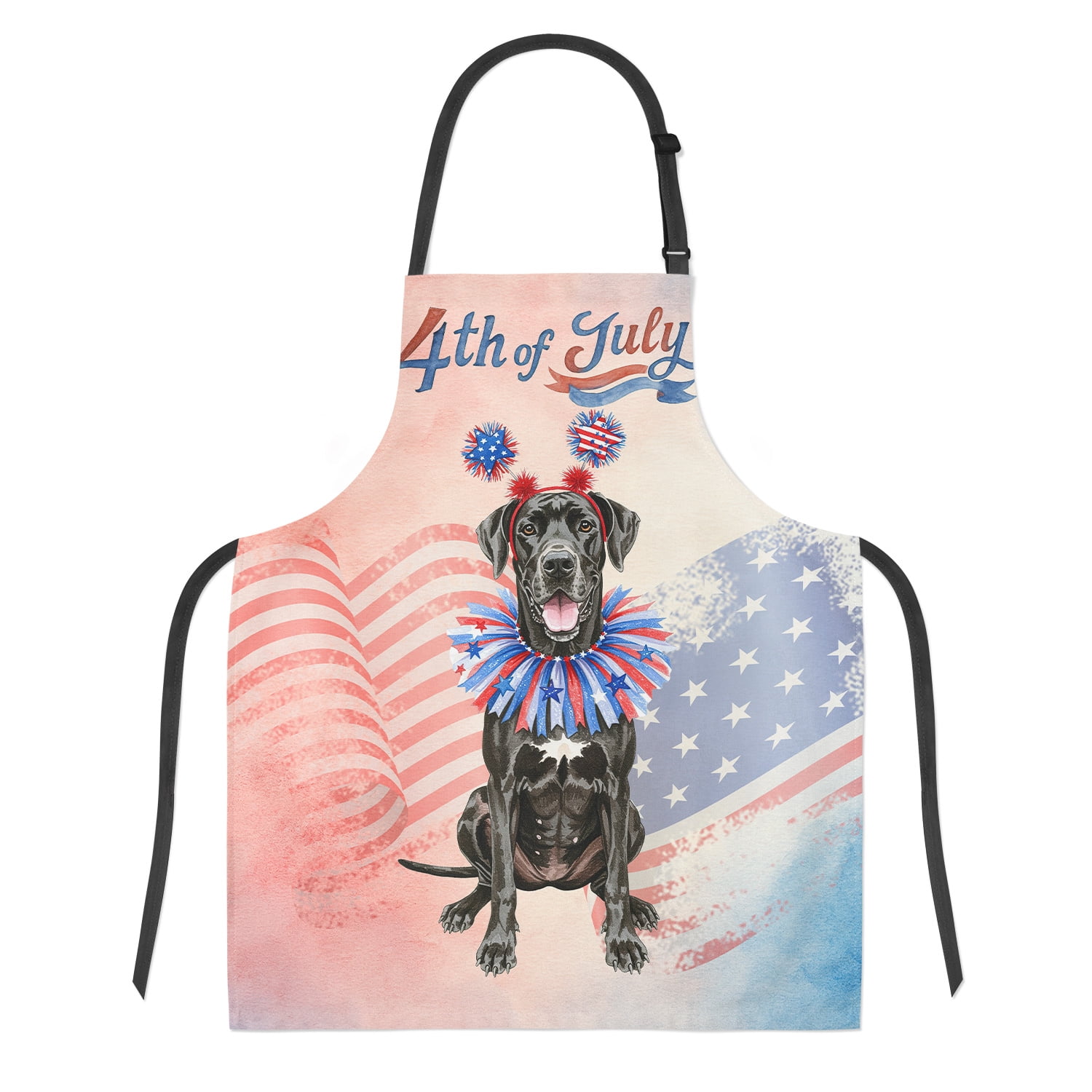 4th of July Great Dane Celebrates Independence Day Apron Danes Dog ...
