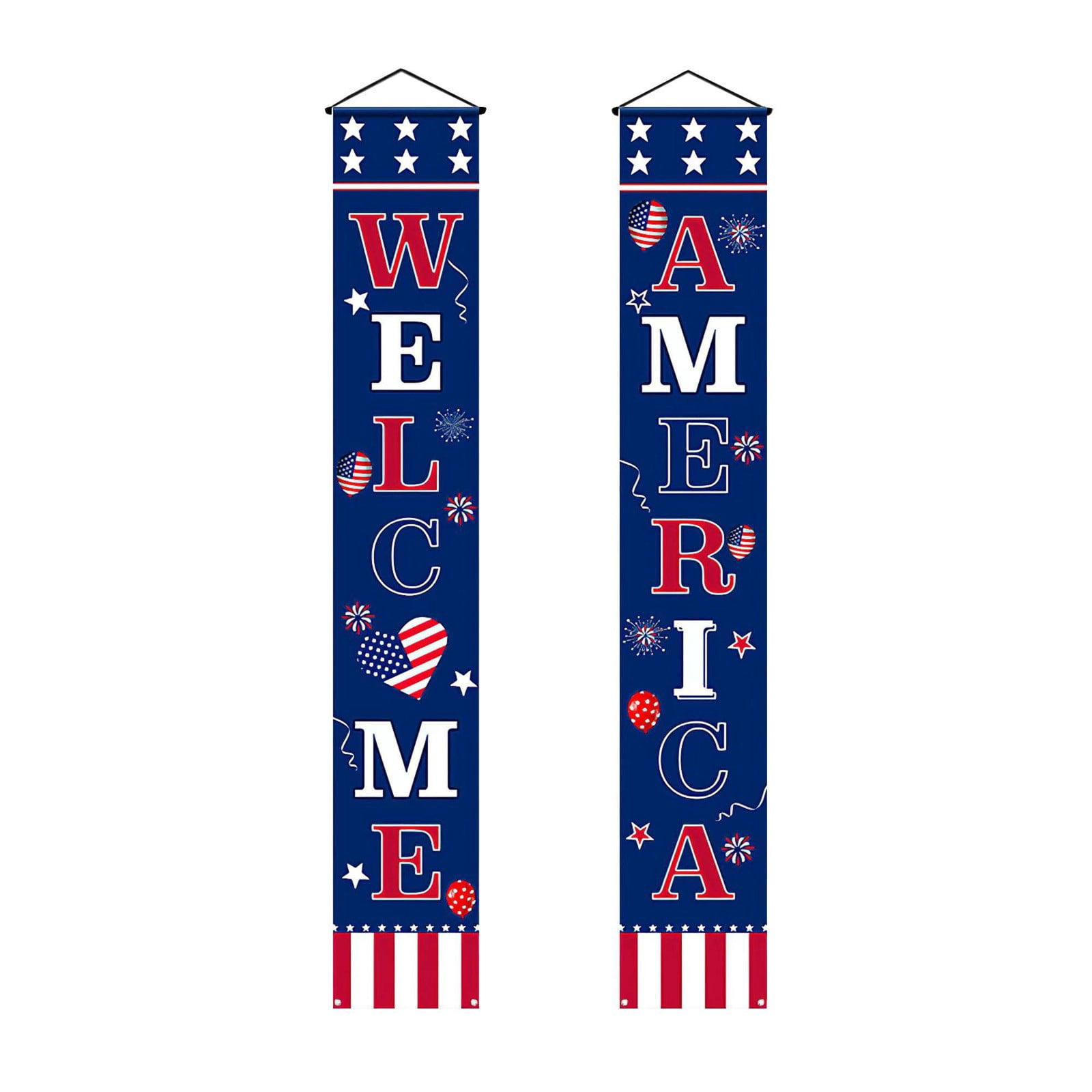 4th of July Hanging American Flag Banner Bunting Flag D,Independence ...