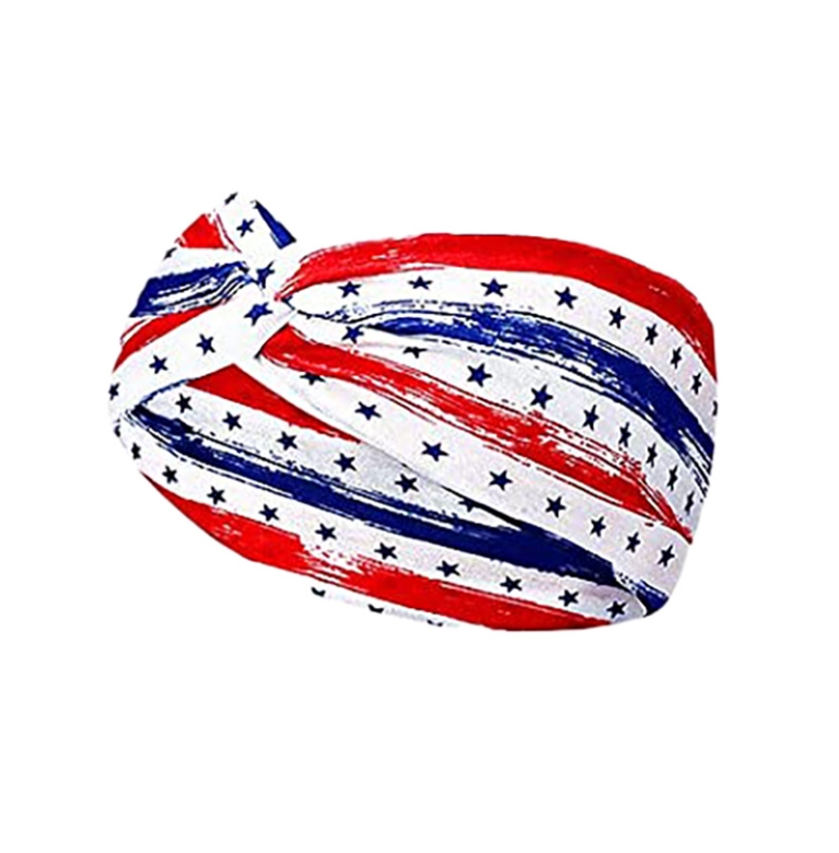 4th of July Headbands for Women, Wide Knot Patriotic Independence Day ...