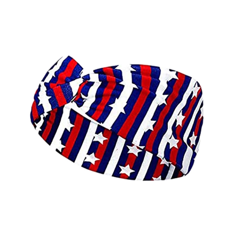 4th of July Headbands for Women, Wide Knot Patriotic Independence Day ...
