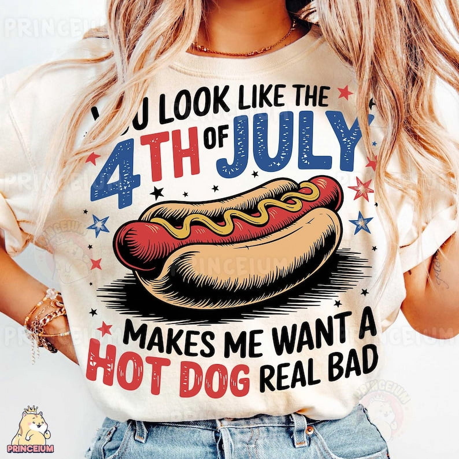 4th of July Hot Dog, Funny Patriotic Sublimation, Independence Day ...