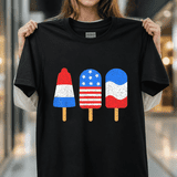 4th of July Ice Pops Red White Blue American Flag Patriotic Unisex T ...