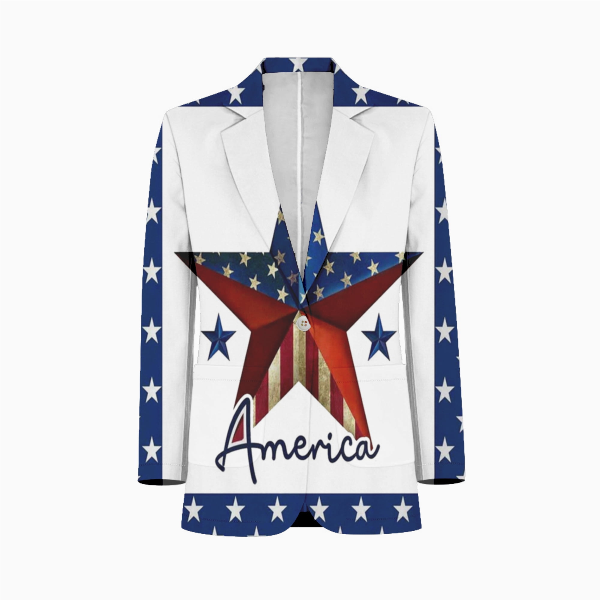4th of July Independence Day Customized Men's Suits full man Shawl ...