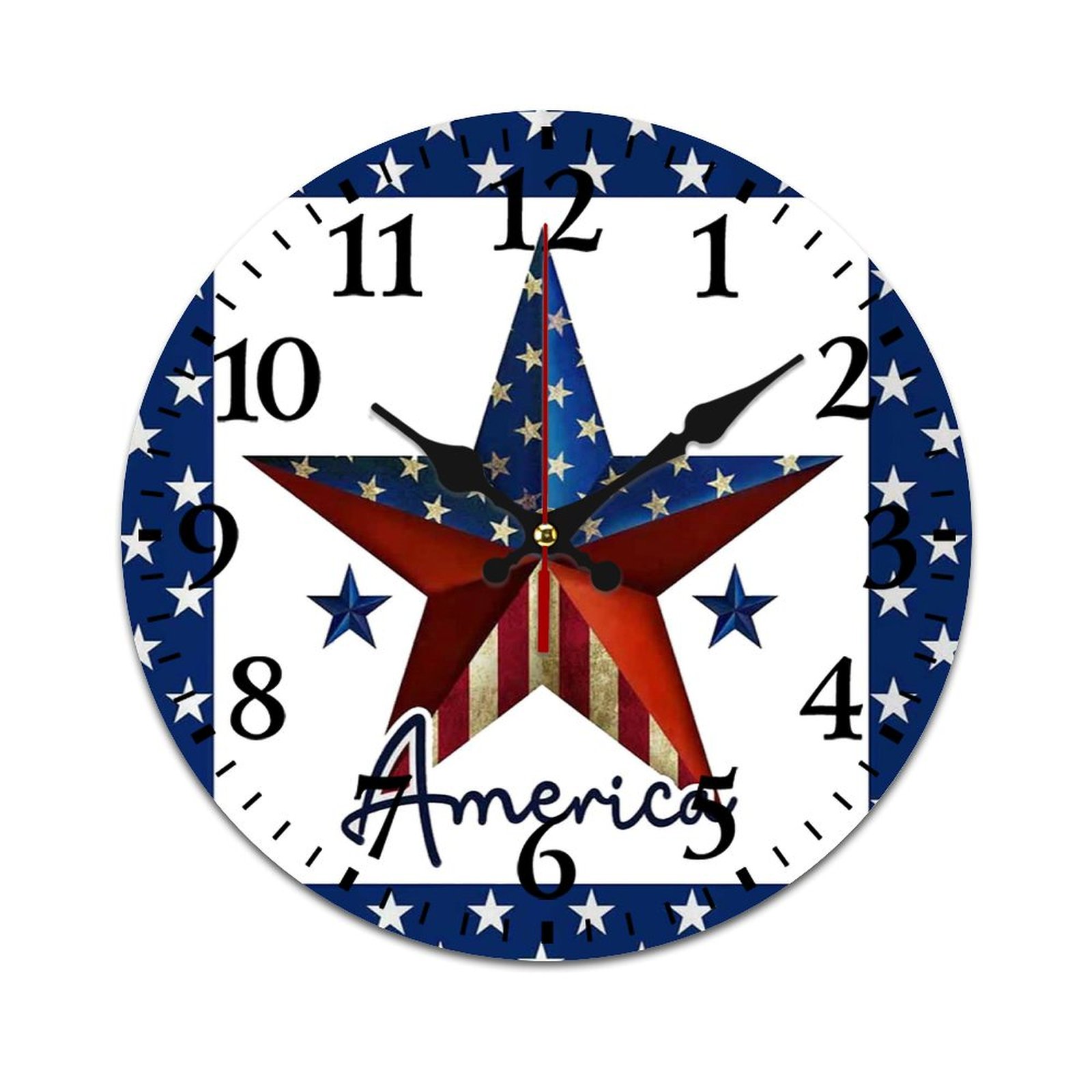4th of July Independence Day Wall Clock Modern Design Clocks Wall ...