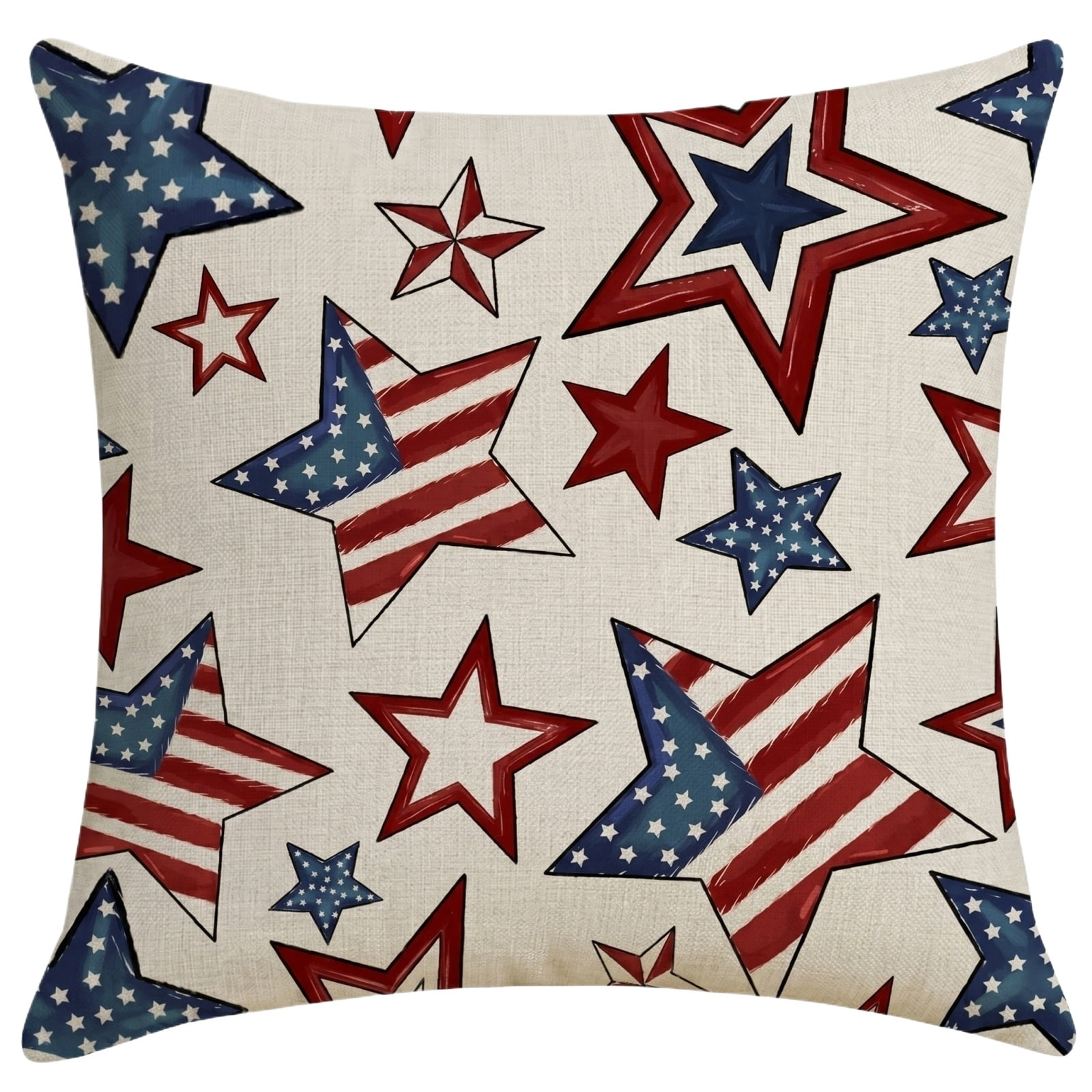 4th of July Independence Memorial Day Decorative Pillow Covers for ...