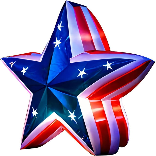 4th of July Inflatables Outdoor Holiday Yard Decorations6FT USA Star ...