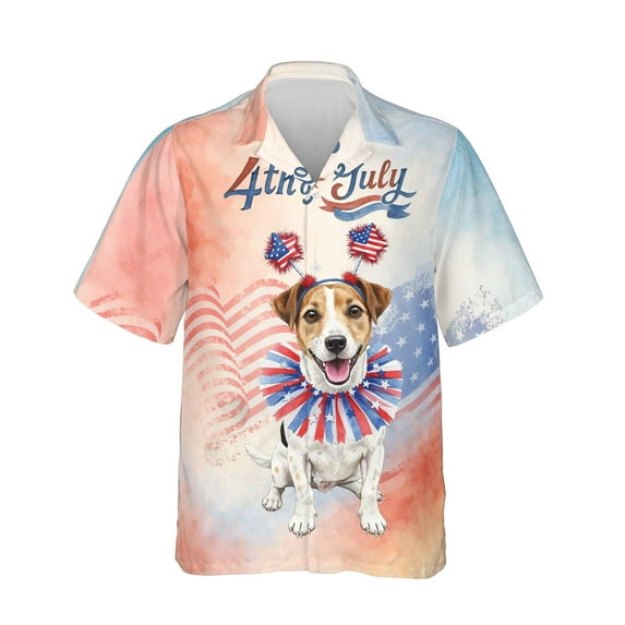 4th of July Jack Russell Terrier Celebrates Independence Day Hawaiian ...
