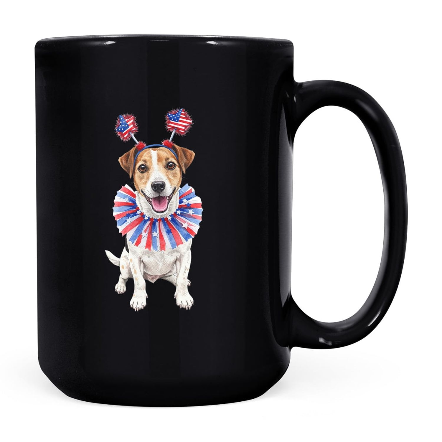 4th of July Jack Russell Terrier Celebrates Independence Day Mug Parson ...