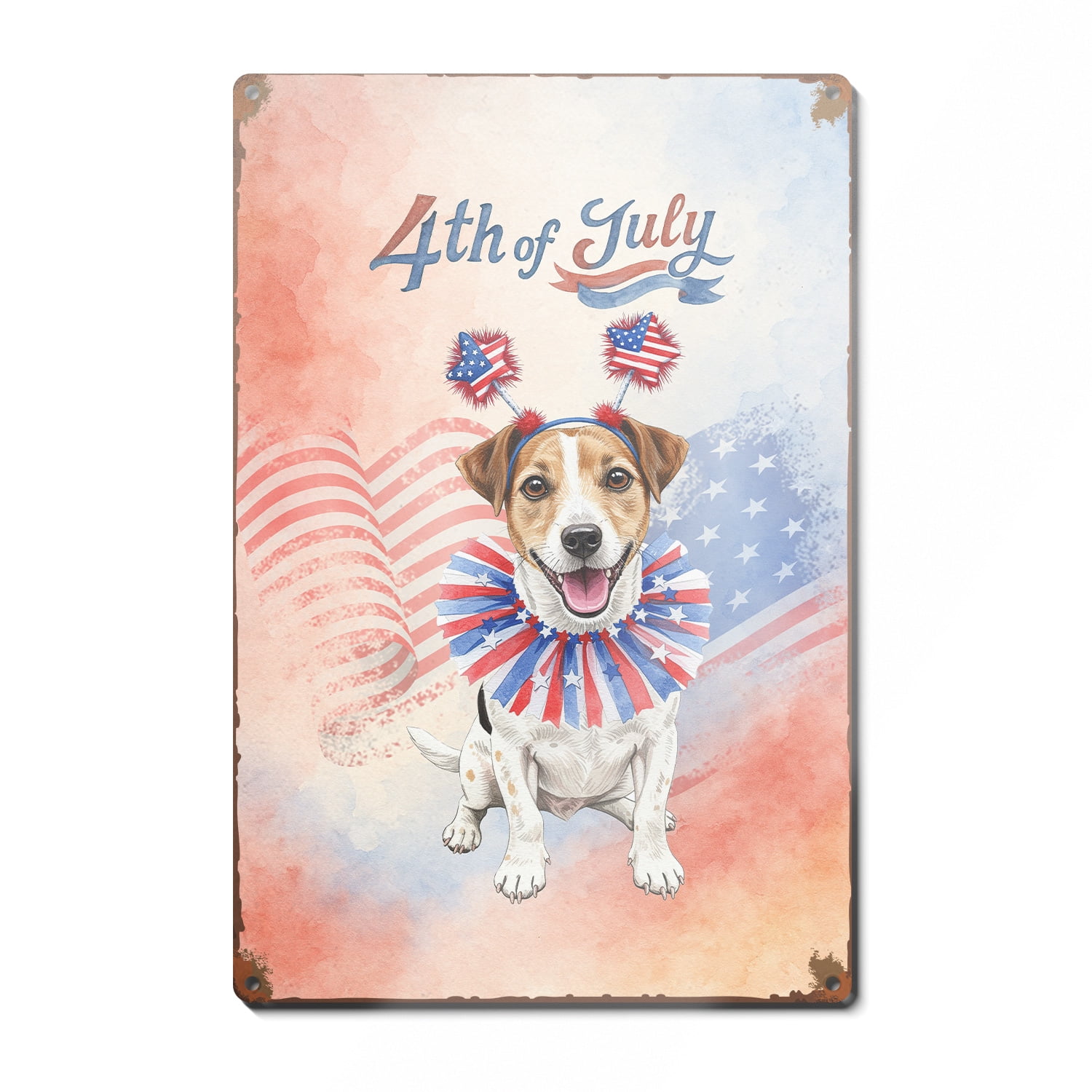 4th of July Jack Russell Terrier Celebrates Independence Day Vertical ...