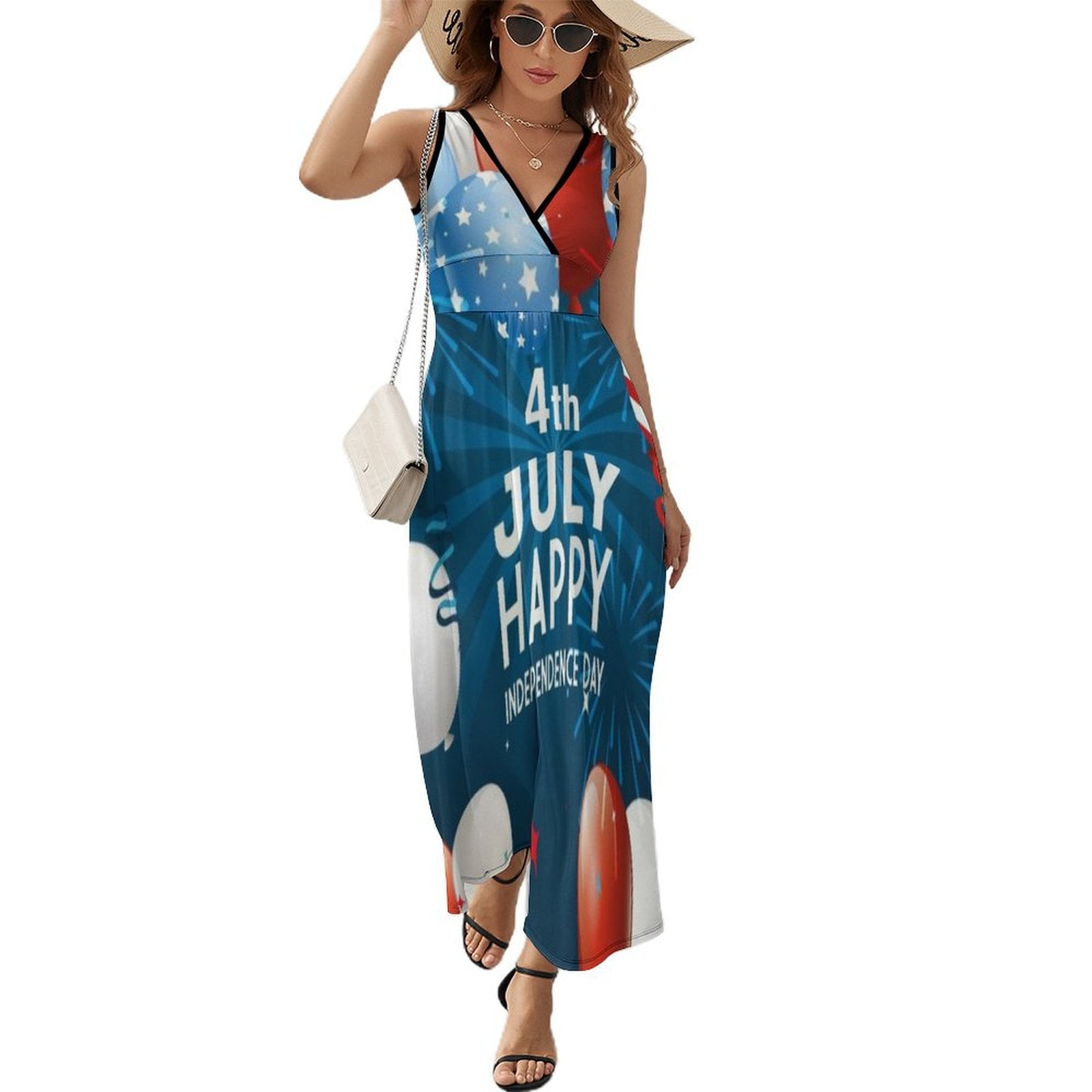 4th of July King Size Sleeveless Dress Dresses Summer Women Dresses ...