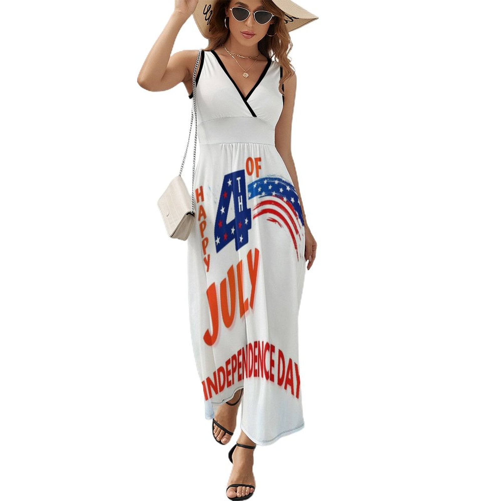4th of July King Size Sleeveless Dress Dresses Summer Women Dresses ...