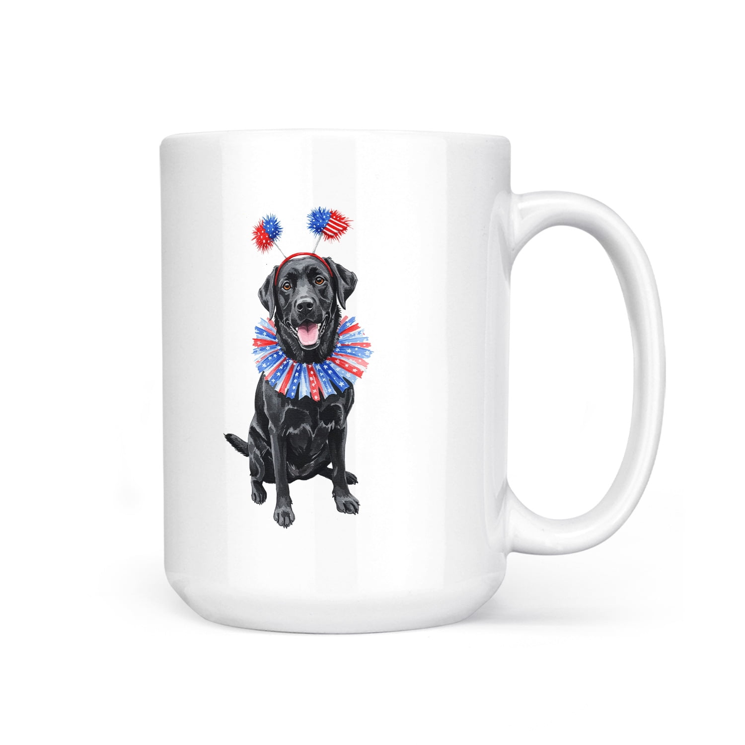4th of July Labrador Retriever Celebrates Independence Day Mug Lab Dog ...