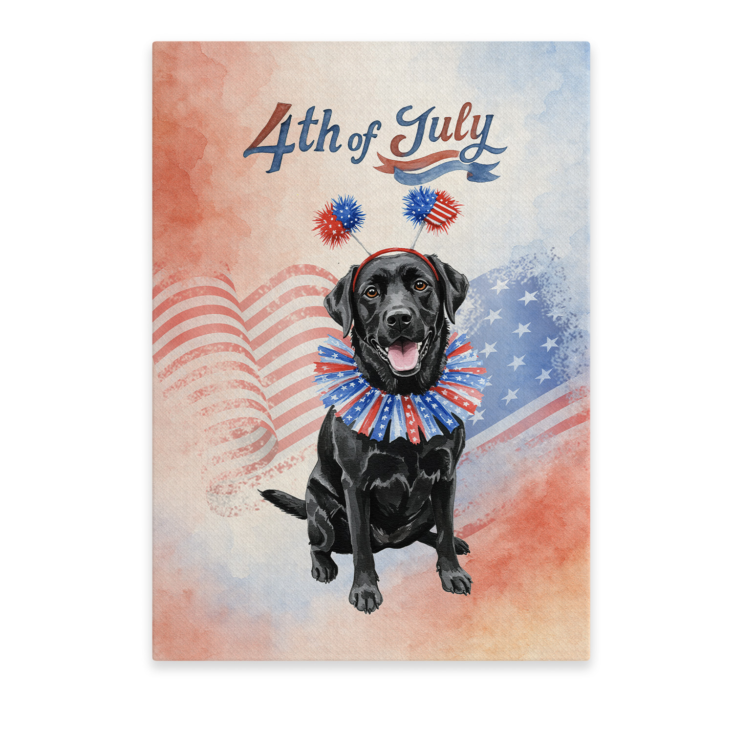 4th of July Labrador Retriever Celebrates Independence Day Vertical ...