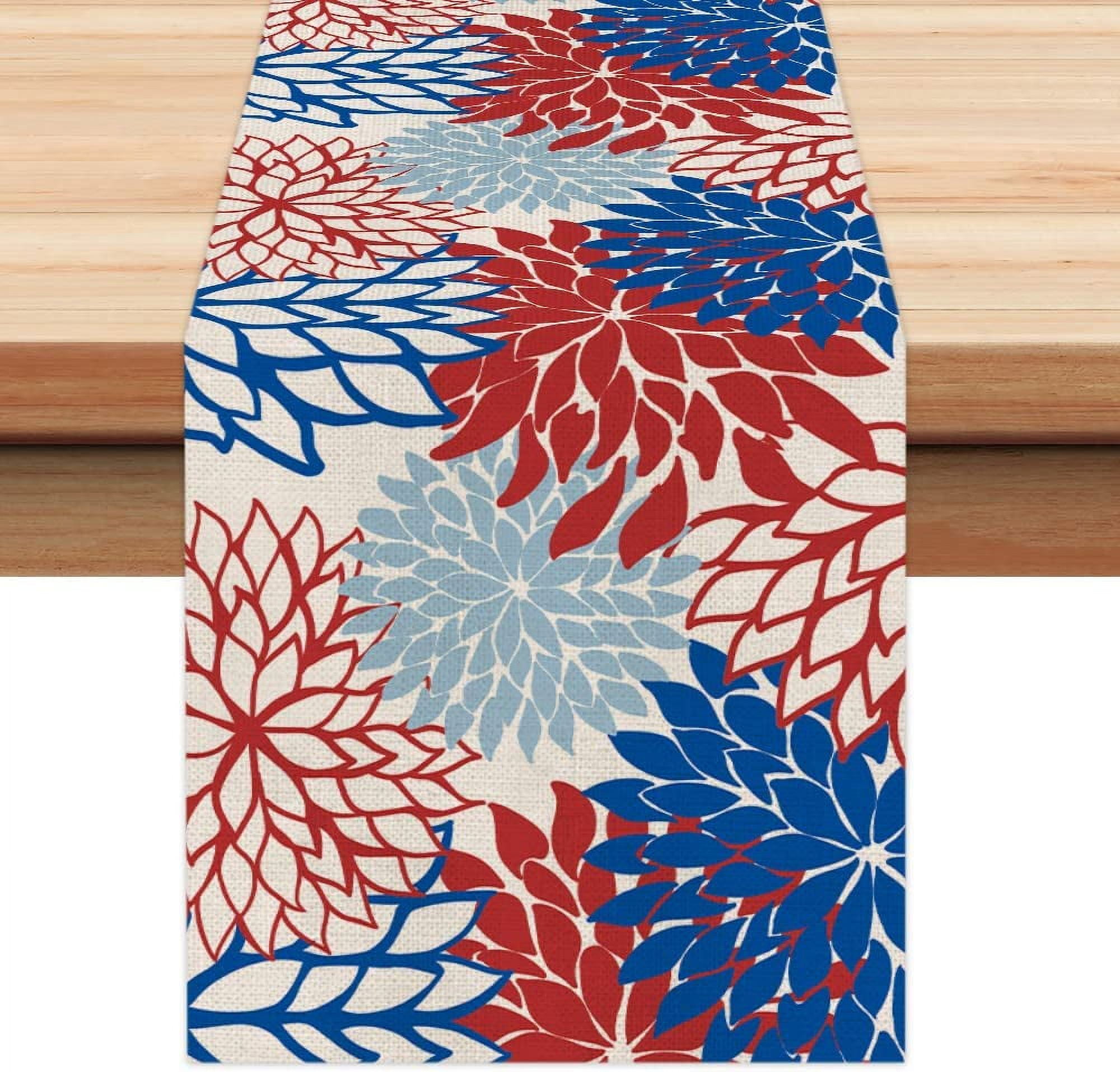 4th of July Linen Table Runners Memorial Day Holiday r American ...