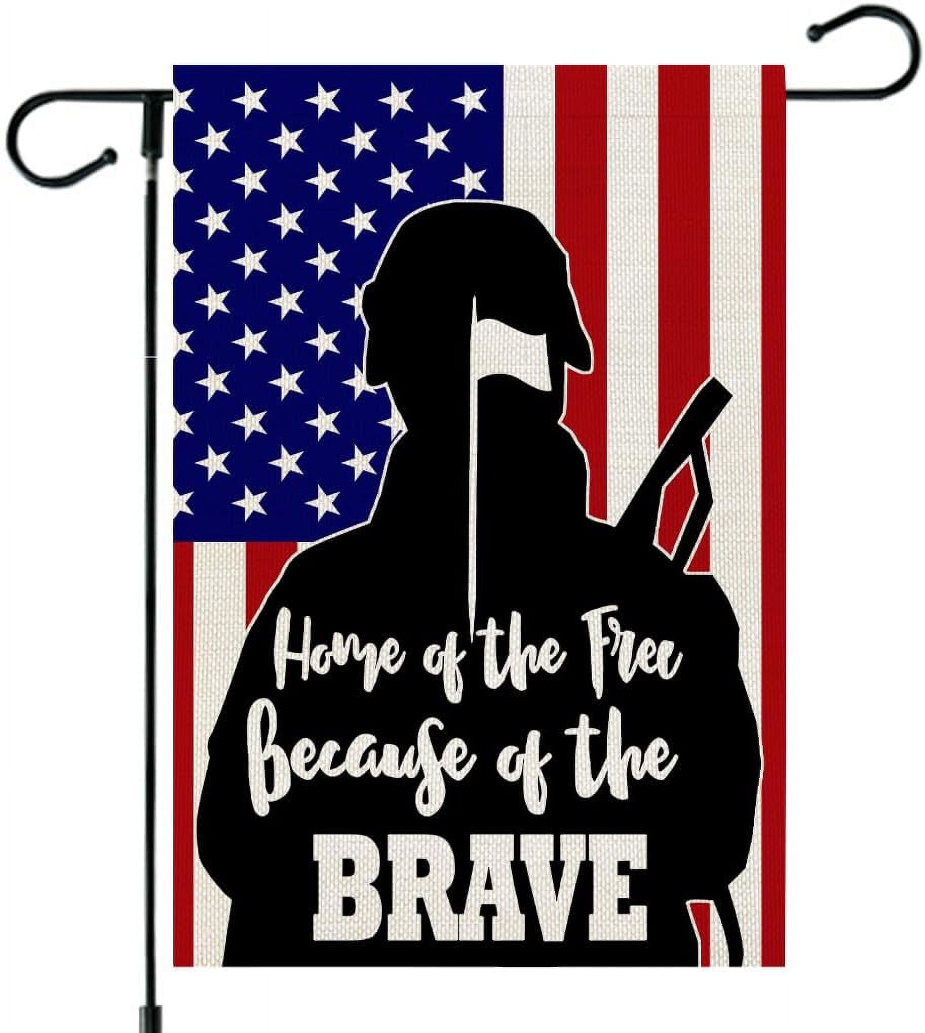 4th of July Memorial Day Soldier Garden Flag Double Sided for Outside ...