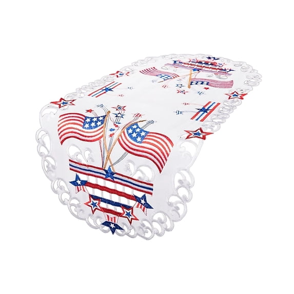 4th of July Memorial Day Table Runner Decorative Tablecloth Home Layout ...