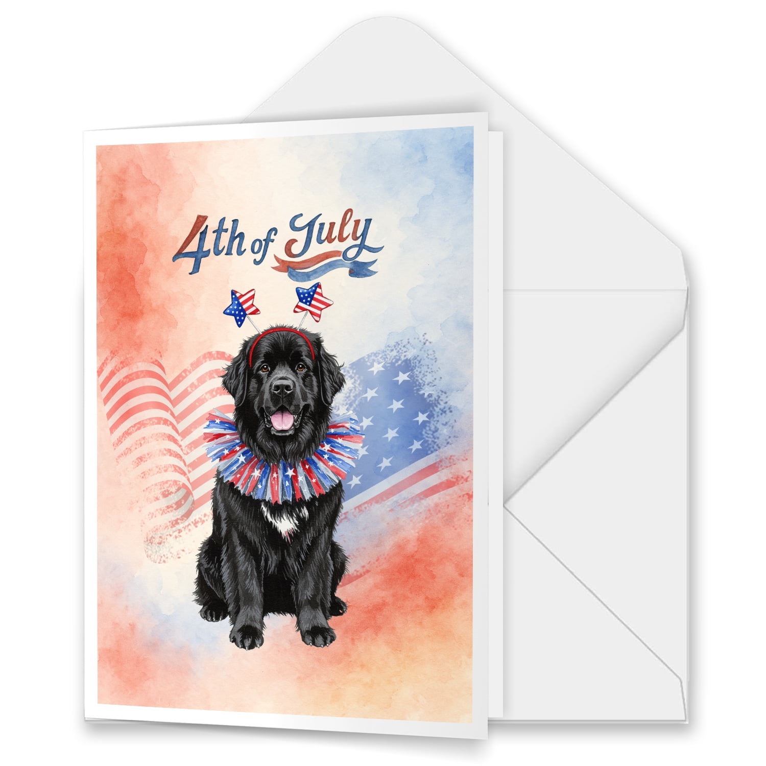 4th of July Newfoundland Celebrates Independence Day 5x7in Folded ...