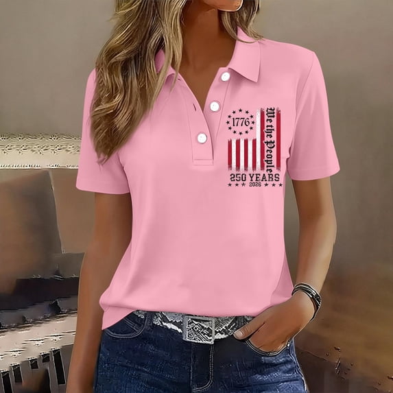 4th of July Outfits for Women,Patriotic Graphic Short Sleeve Shirts ...