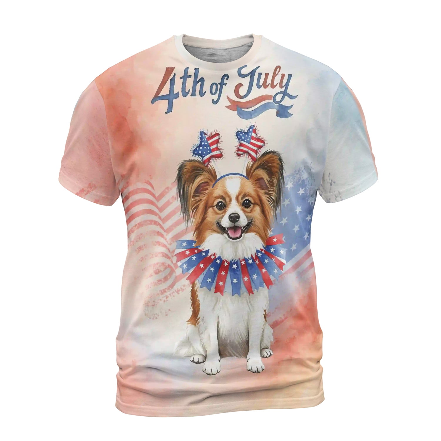 4th of July Papillon Celebrates Independence Day All Over Print 3D ...