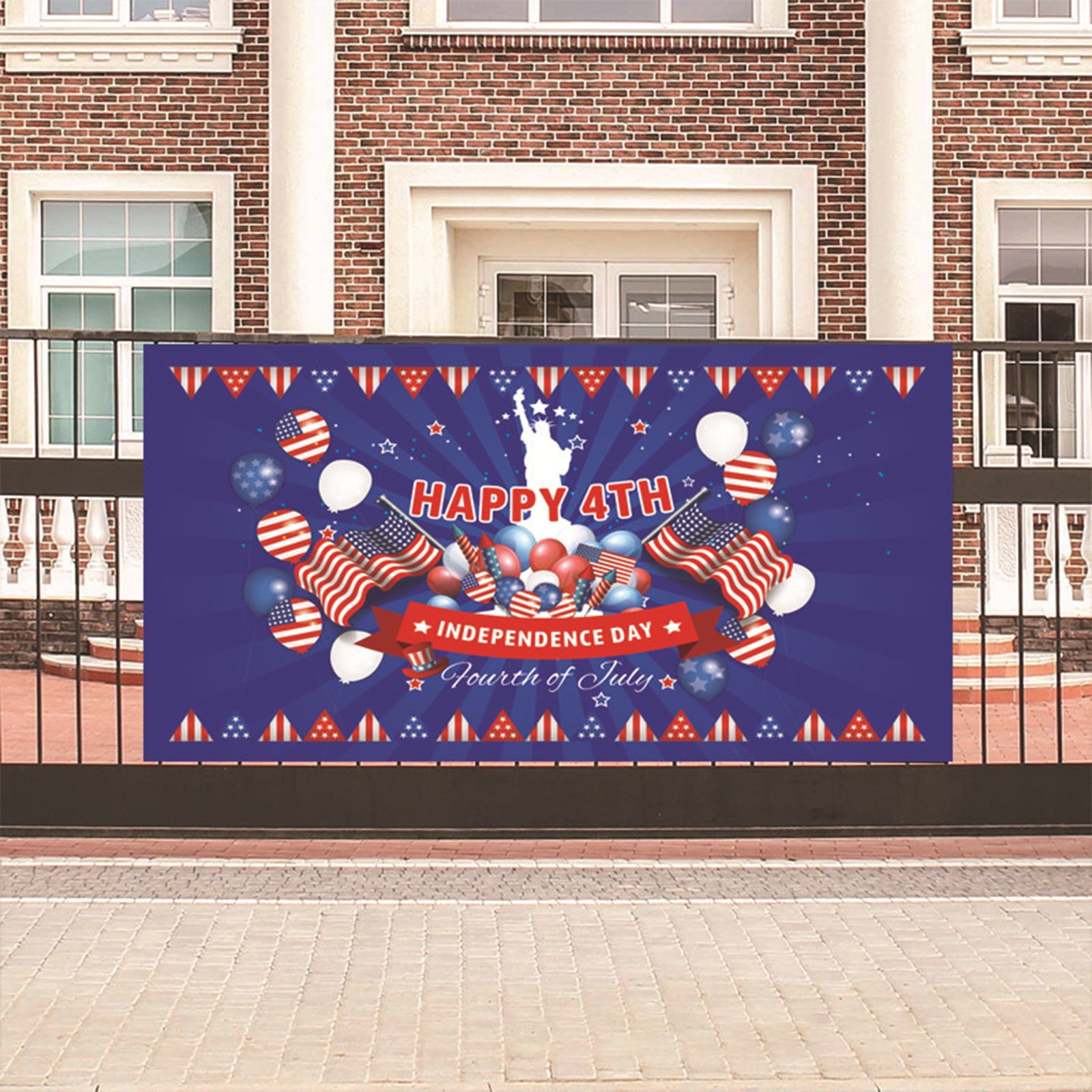 4th of July Patriotic Backdrop Banner,Independence Day Party Photo ...