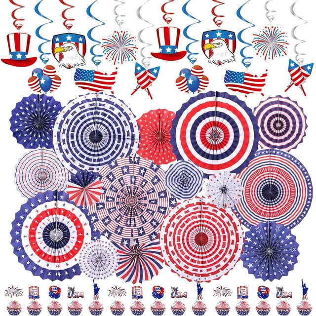 4th Of July Patriotic Decorations 66 Pack Fourth Of July Decor