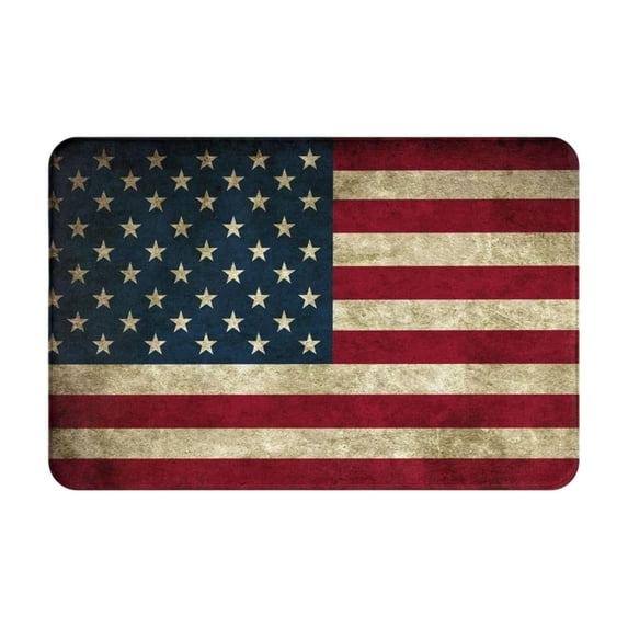 4th of July Patriotic Door Welcome Doormat,Non Slip Rubber Back Linen ...