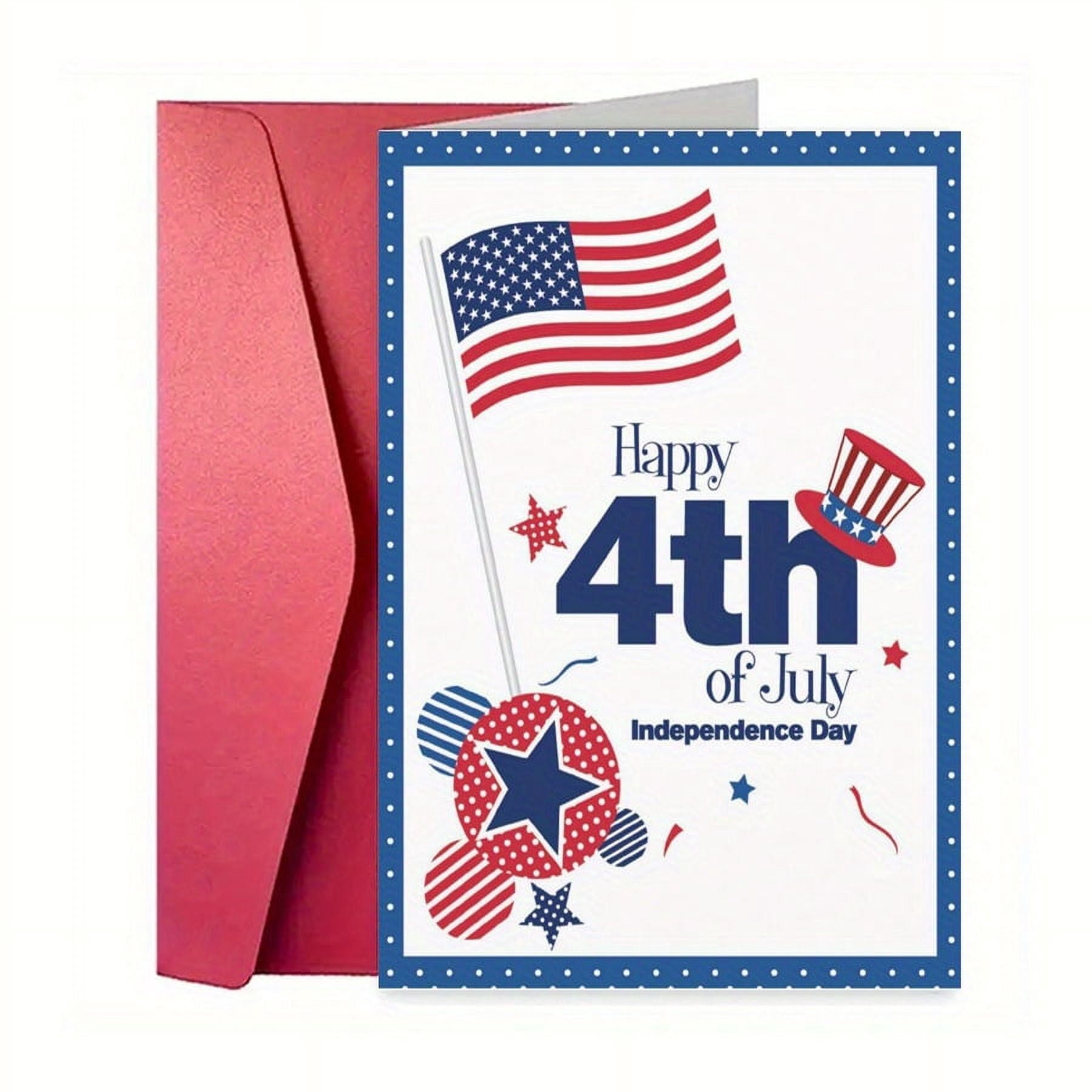 4th of July Patriotic Greeting Card with Envelope - Celebrate ...