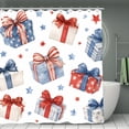 4th of July Patriotic Shower Curtain Patriotic Gift Boxes Bathroom ...