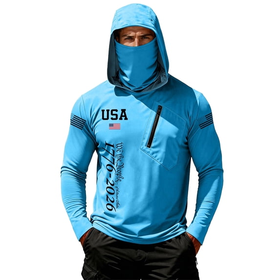4th of July Patriotic Sun Hoodies For Men 250 Anniversary 1776-2026 ...