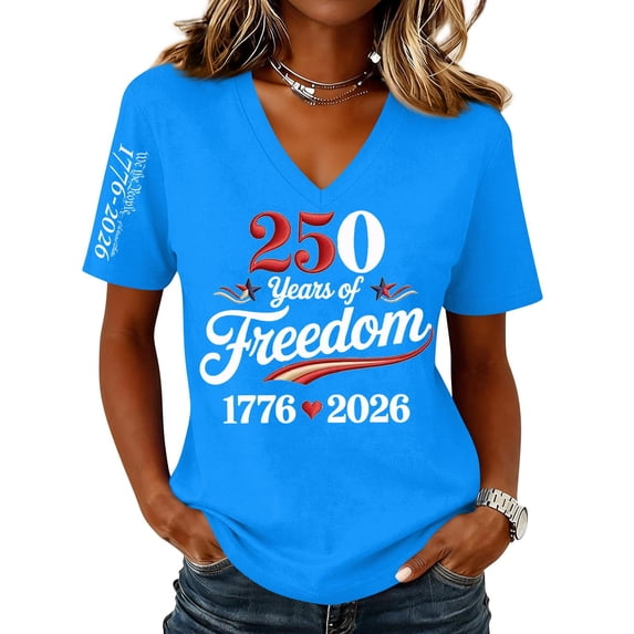 4th of July Patriotic Tshirt Women 250th Anniversary USA Shirts ...