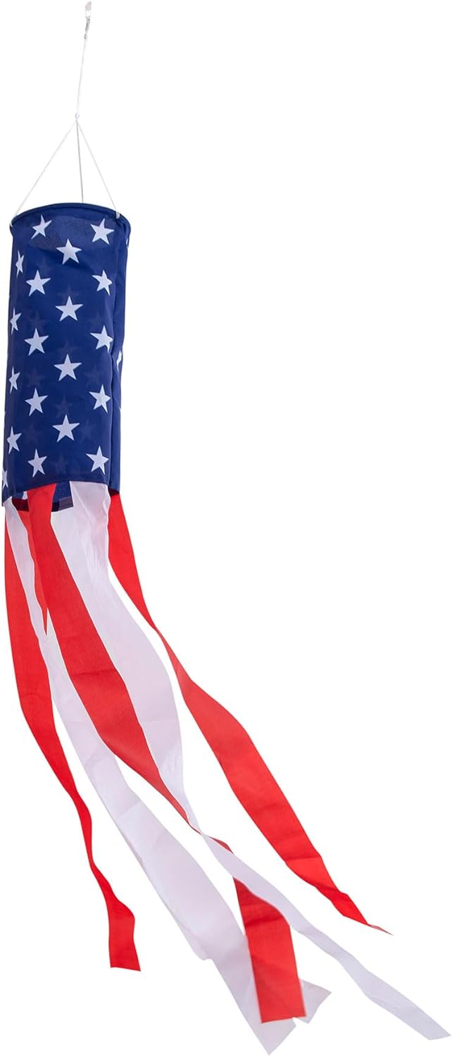 4th of July Patriotic Windsock Flag,USA Outdoor Flags Hanging ...