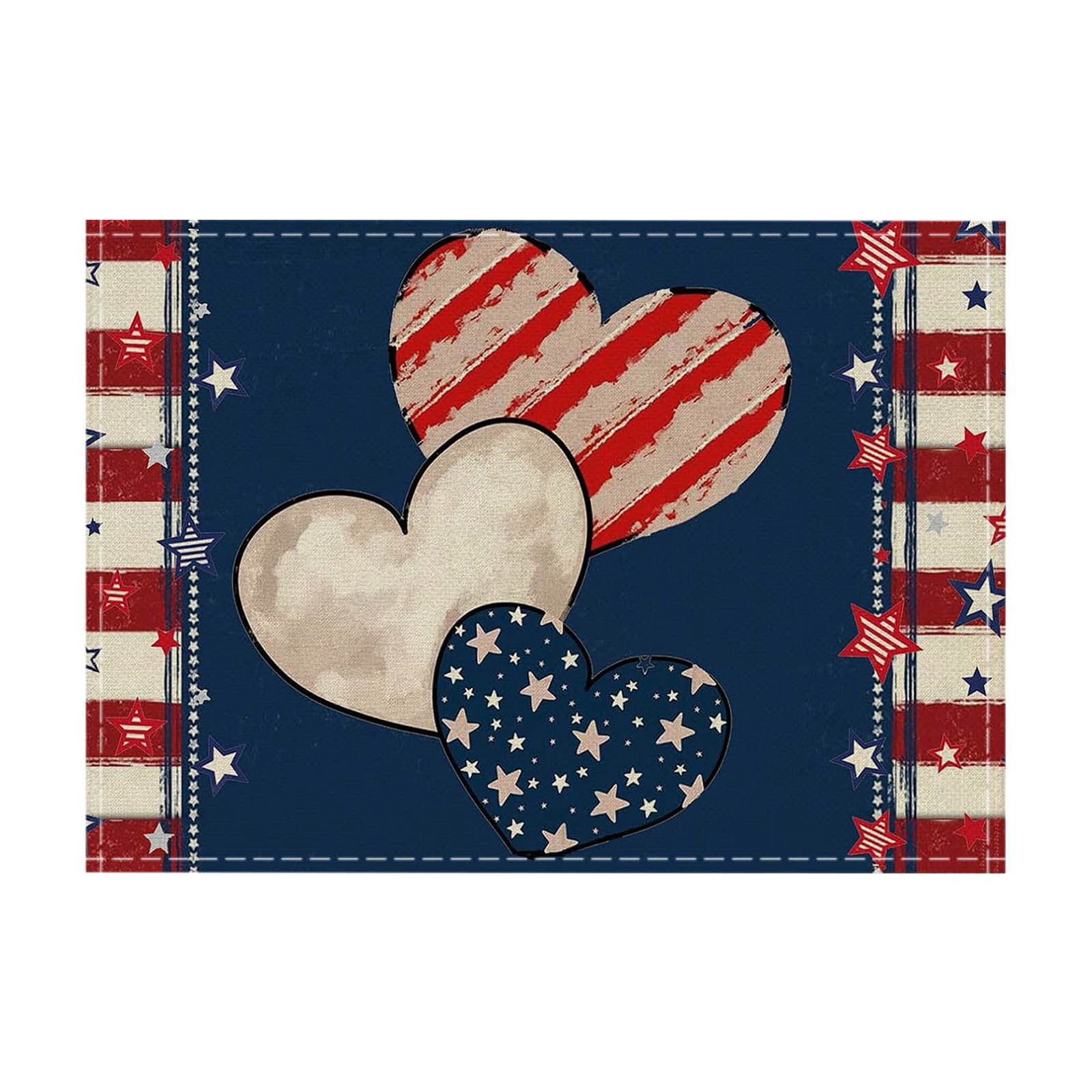 4th of July Placemats 30x45cm Patriotic USA Flag Table Placemats ...