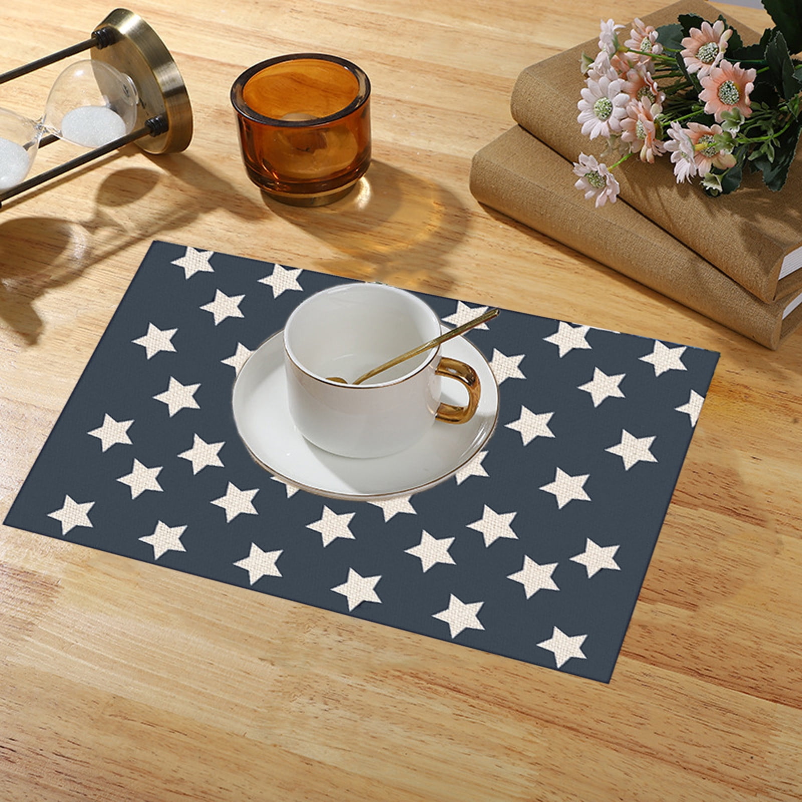4th of July Placemats Set of 4 - Patriotic Gnome Design Linen Table ...
