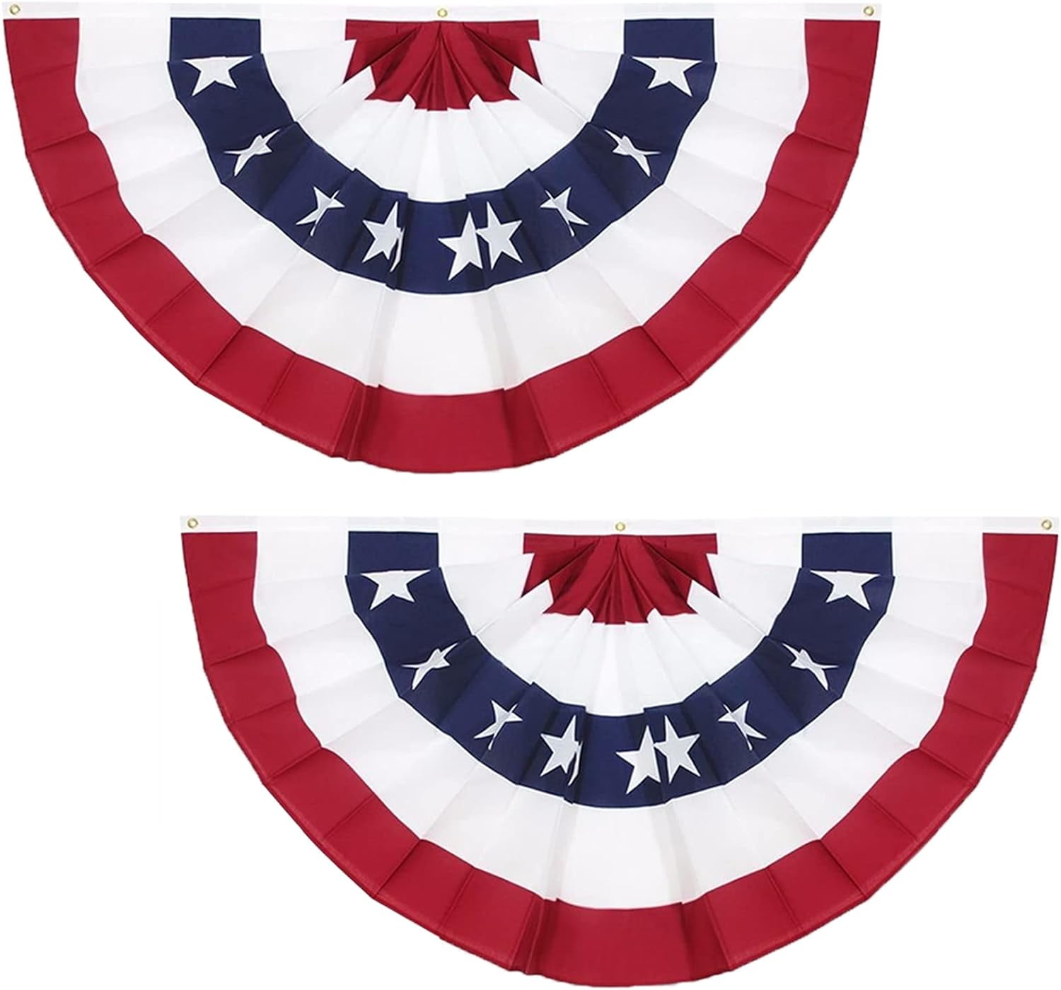 4th of July Pleated Fan Flag, Patriotic Half Fan Bunting Flag, 4th of ...