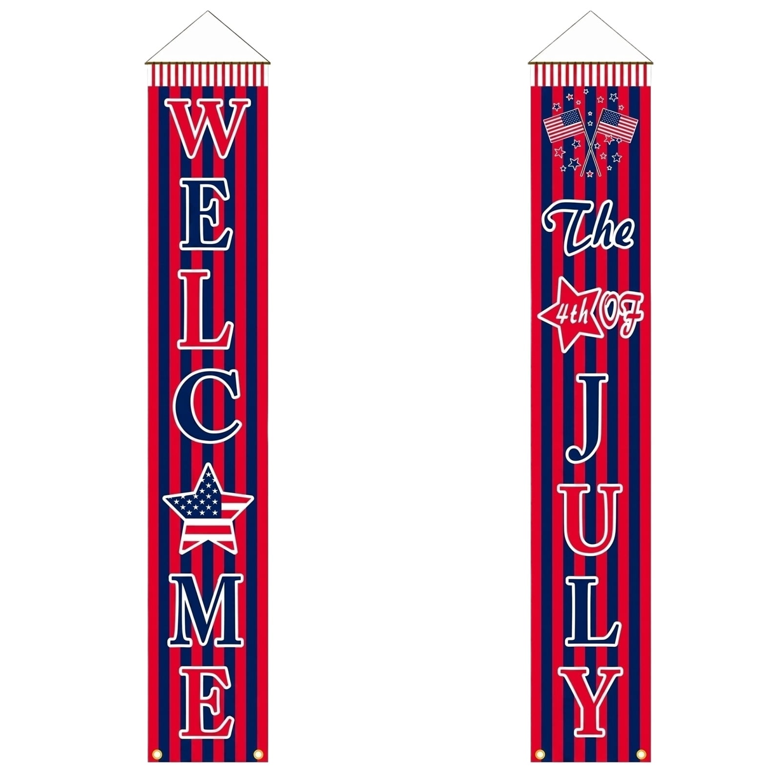 4th of July Porch Banner Set Patriotic 250th Anniversary Vertical Door ...