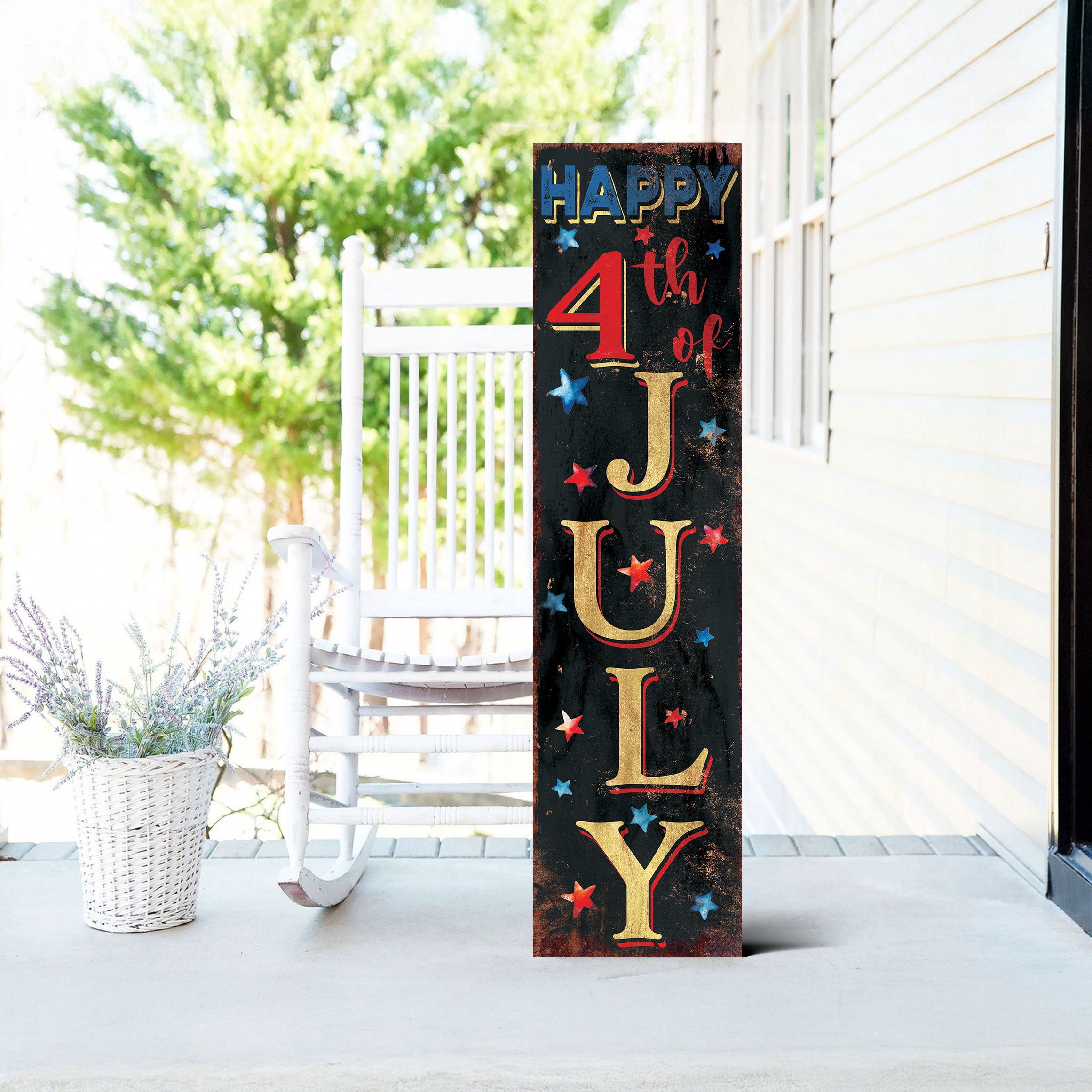 4th of July Porch Sign | Patriotic Front Door Decor | Farmhouse ...