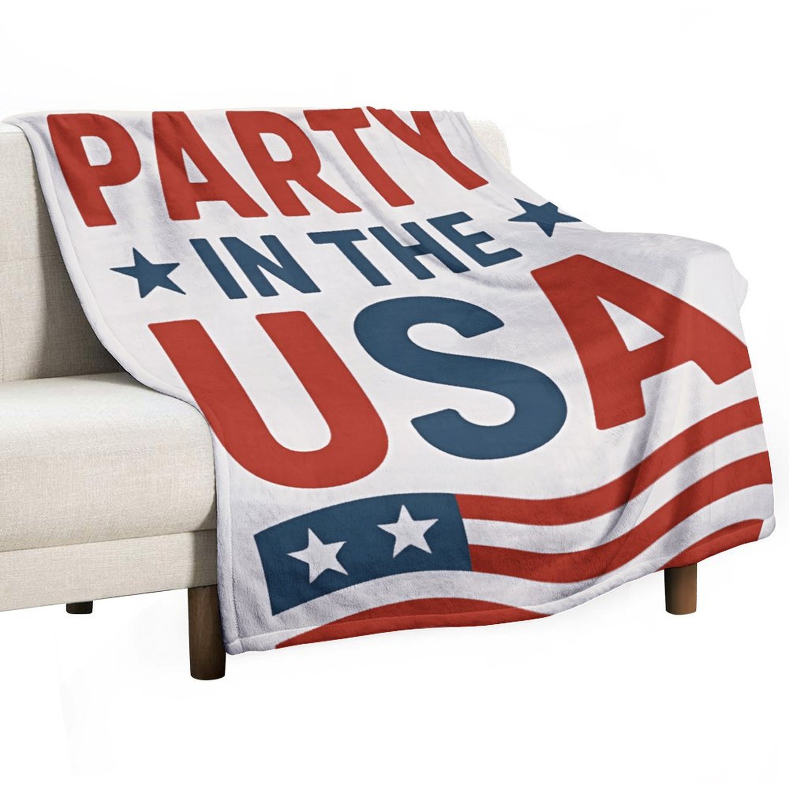 4th of July Poster,Party in The USA Throw Blanket, Made In USA ...