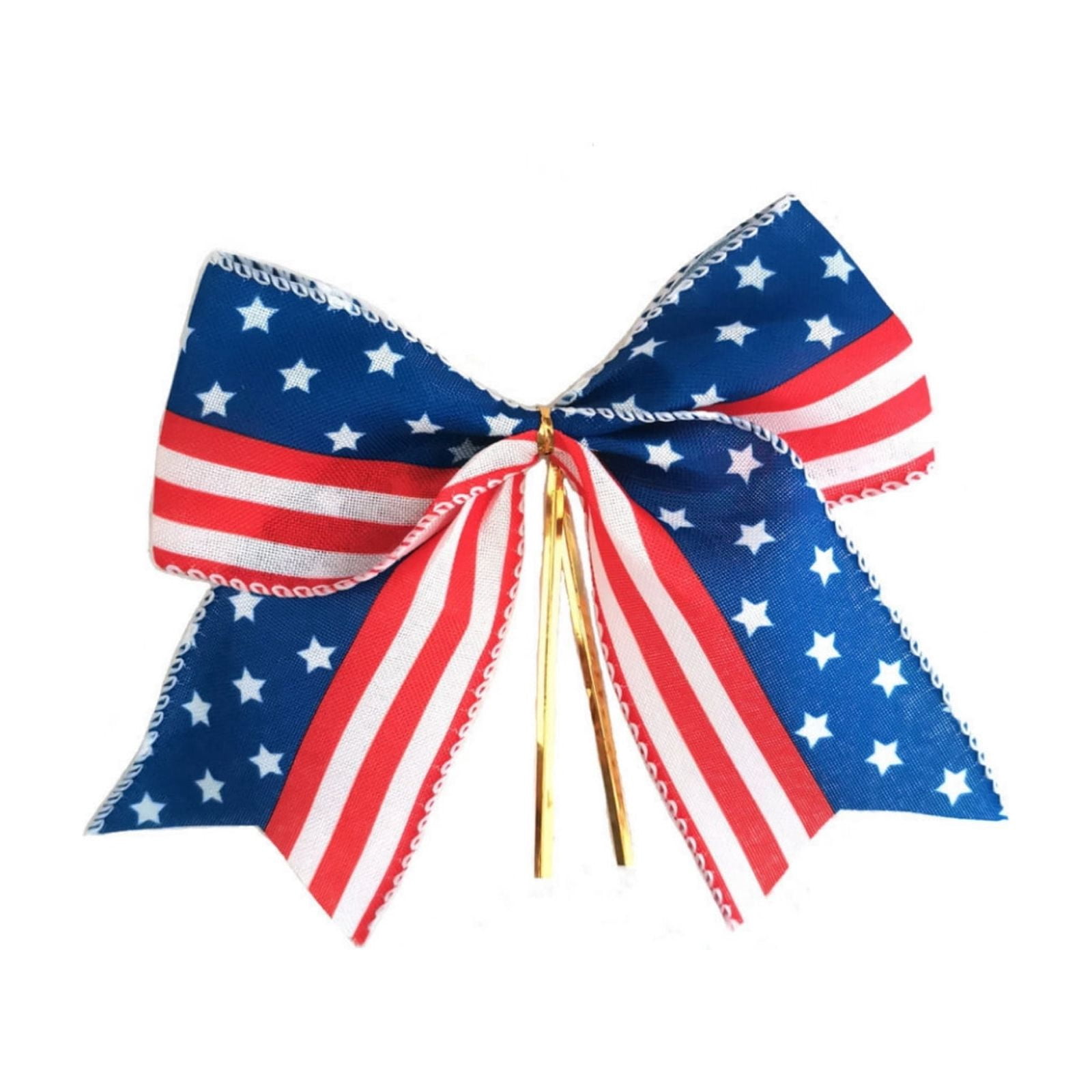 4th of July Ribbon Bow, Patriotic Wreath and Independence Day Door ...
