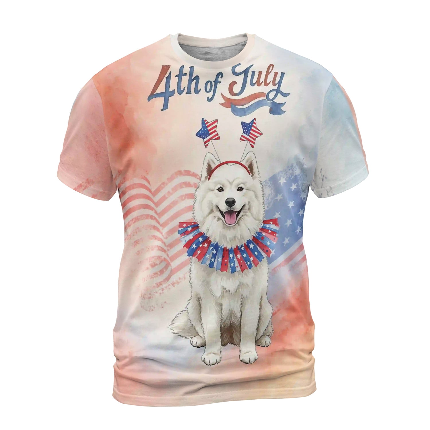 4th of July Samoyed Celebrates Independence Day All Over Print 3D Shirt ...