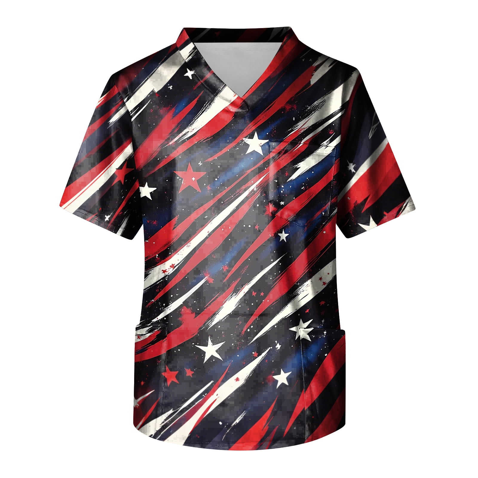 4th of July Scrub Top for Men - 1776-2026 250th Anniversary USA Stretch ...