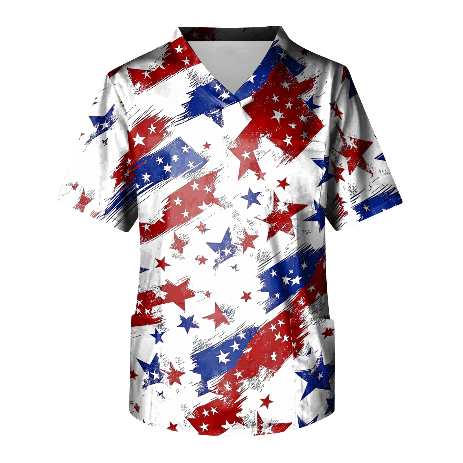 4th of July Scrub Top for Men - 1776-2026 250th Anniversary USA Stretch ...